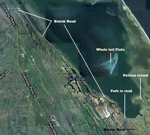 Merritt Island Fishing Map