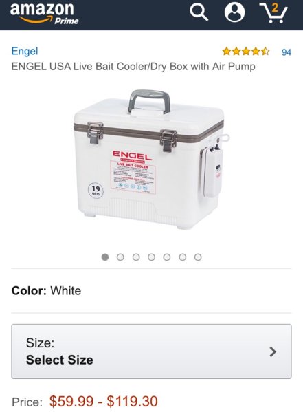 Tackle Gear - Portable Kayak Live-well / Bait Well | ShrimpNFishFlorida ...